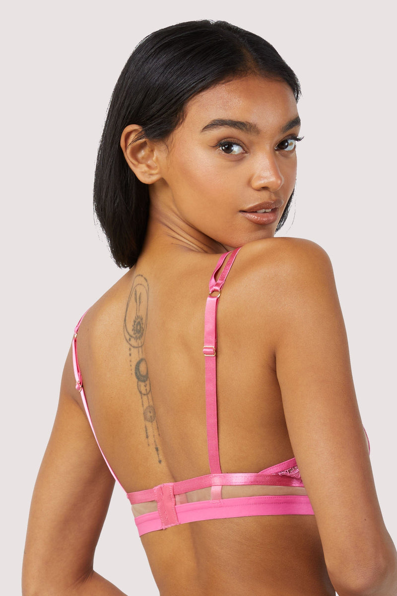 Tasha Pink Illusion Mesh Triangle Bra Playful Promises Australia